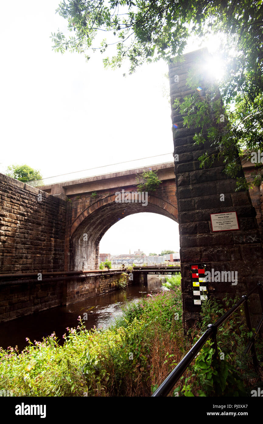 The Skerne Bridge / £5 note bridge, Bright water project, Darlington ...