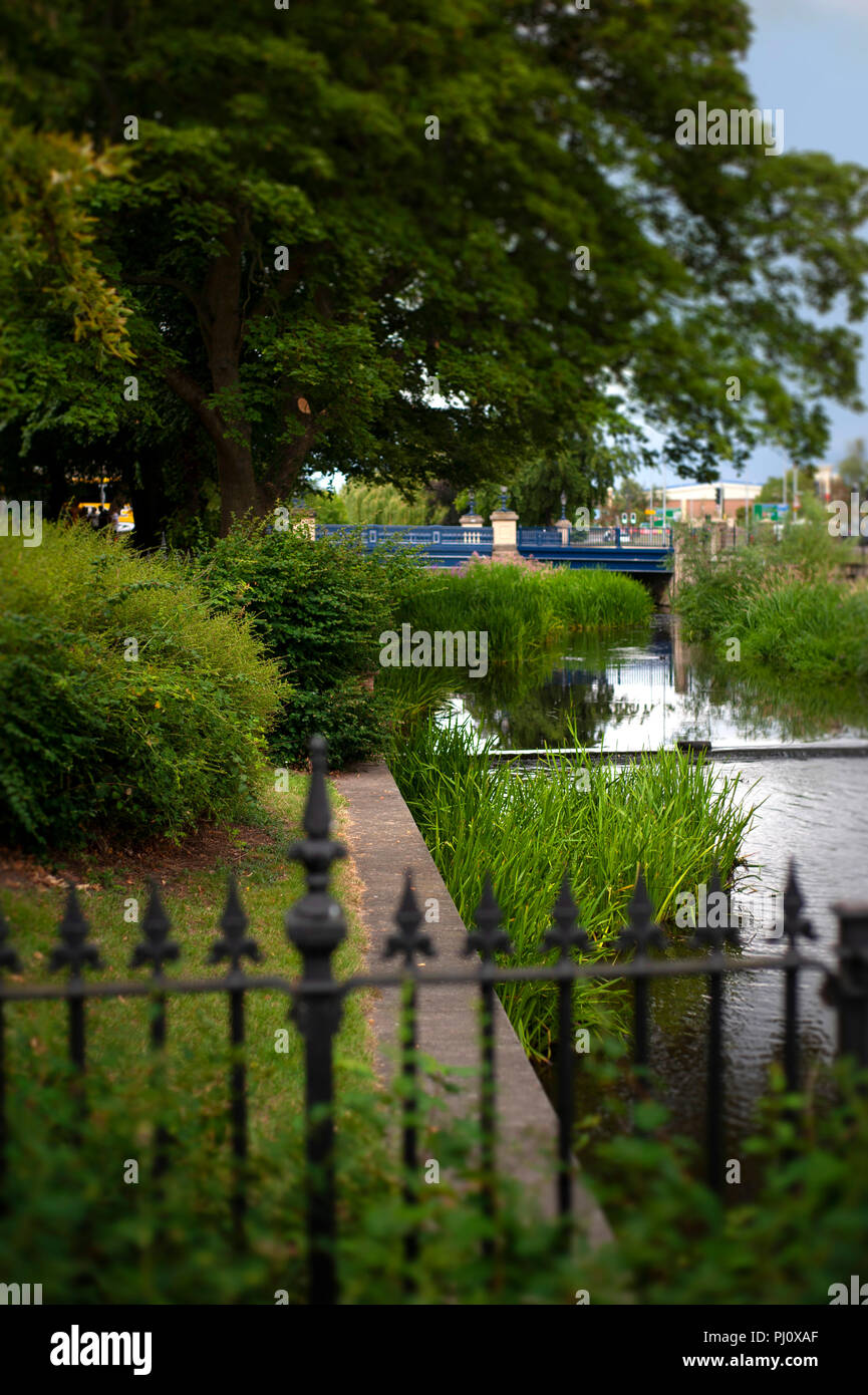 The River Skerne, Bright water project, Darlington, County Durham ...