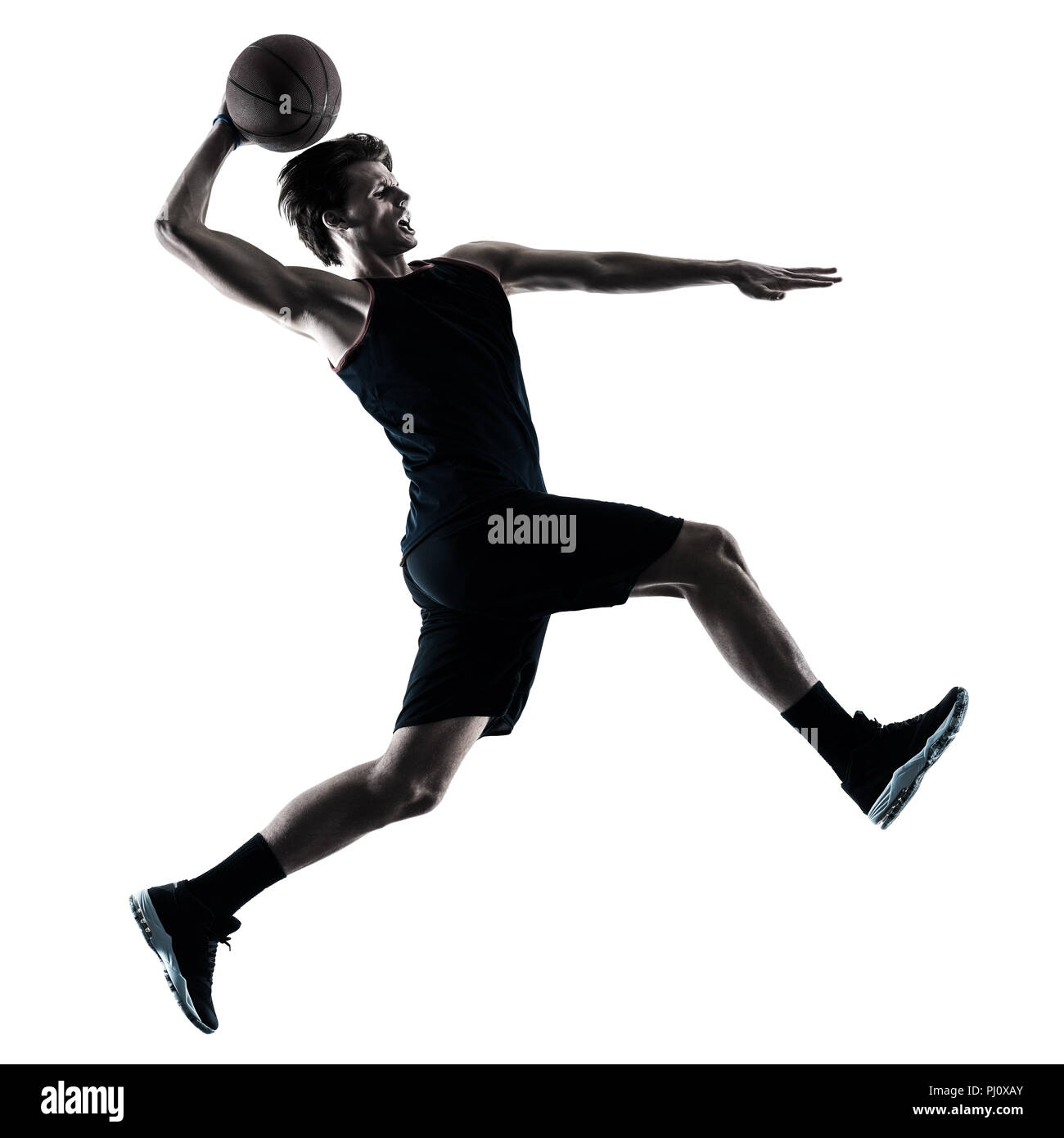 Basketball player slam dunk Cut Out Stock Images & Pictures - Alamy