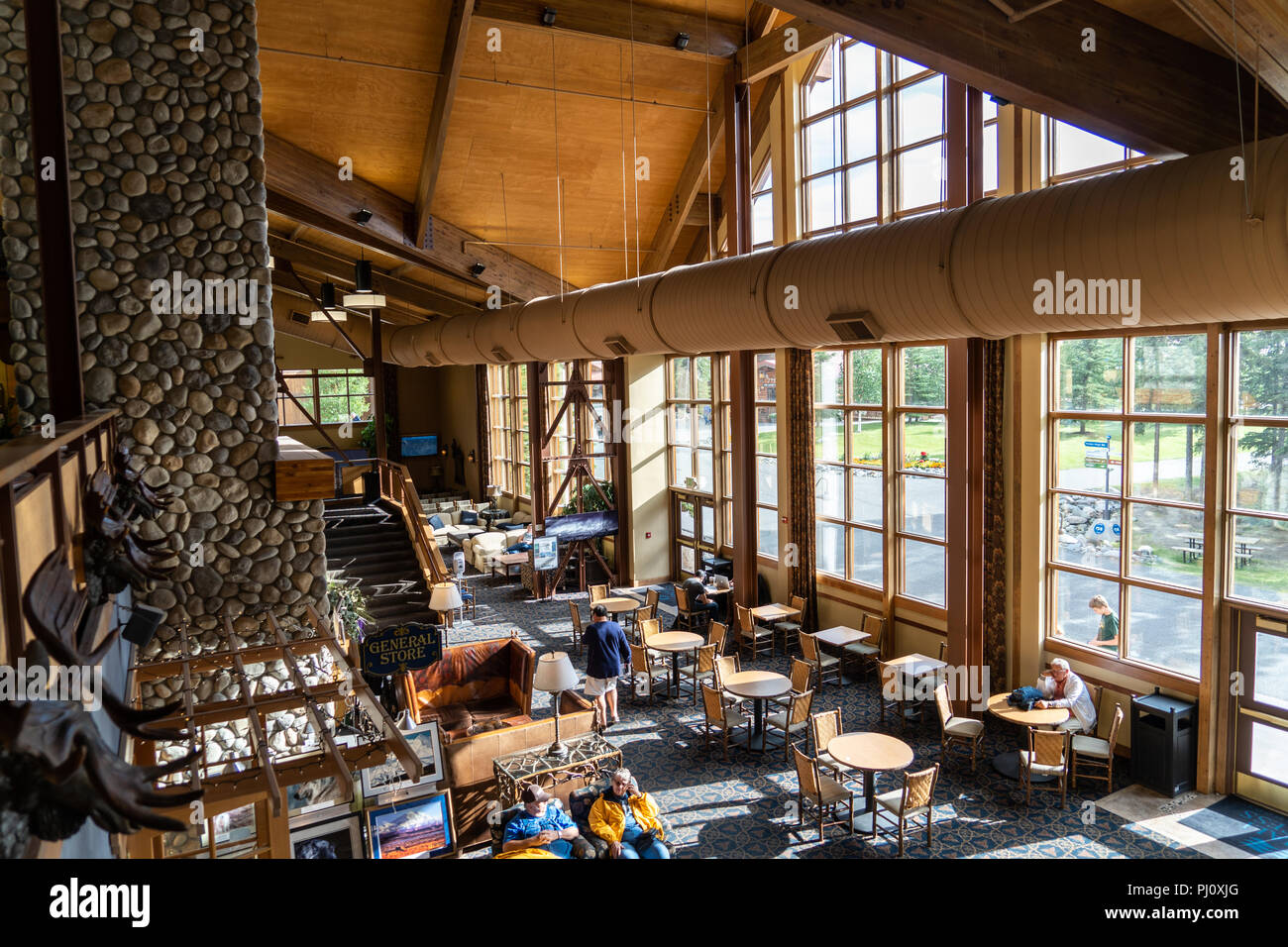 AUGUST 2 2018 - DENALI NATIONAL PARK, AK: Interior view of the Princess ...