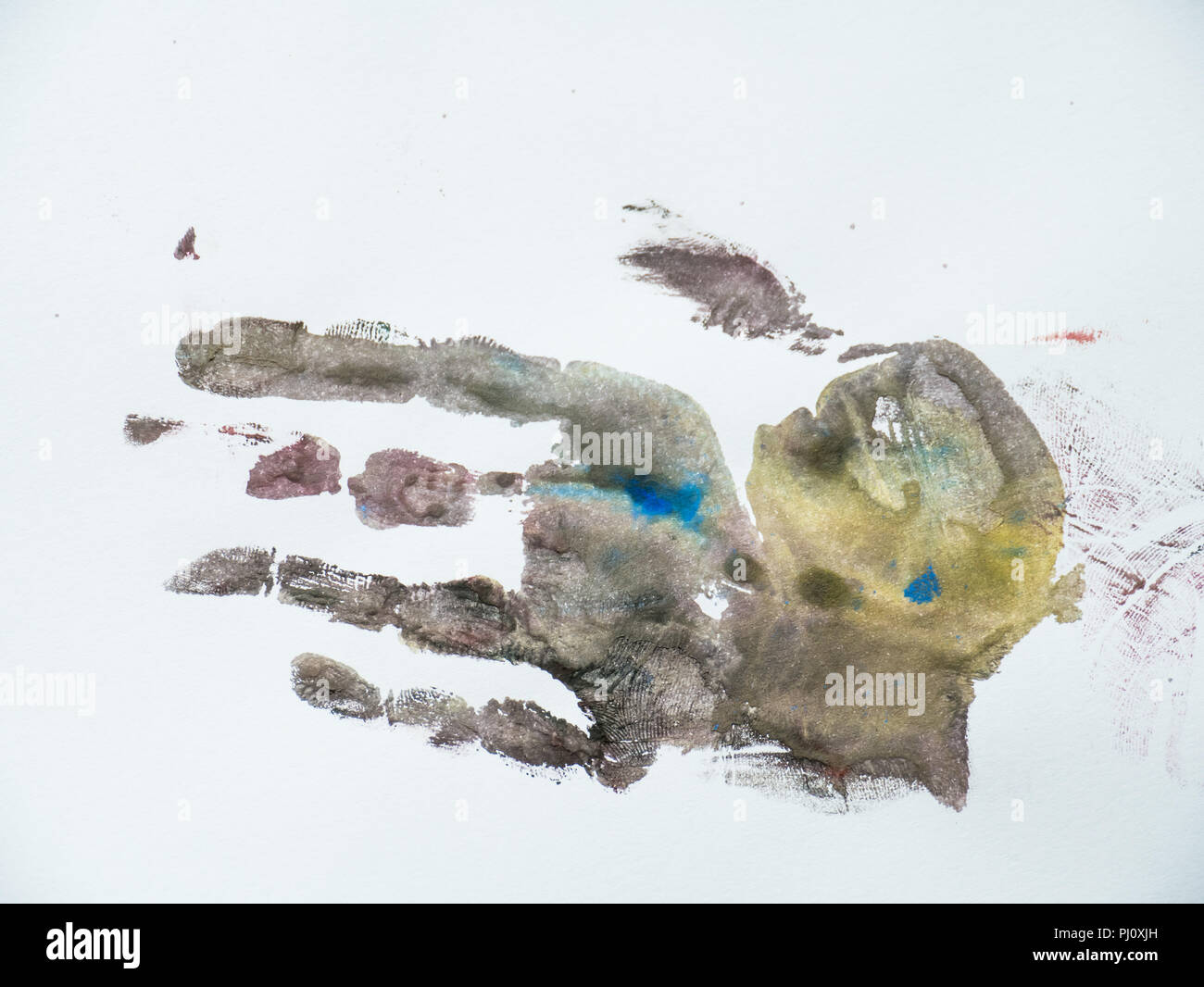 Hand print colour paper hi-res stock photography and images - Alamy