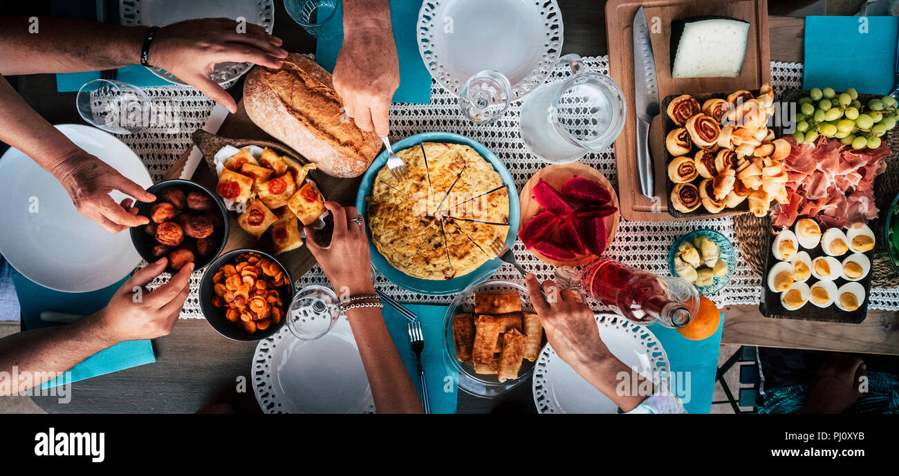 Food Catering Cuisine Culinary Gourmet Buffet Party Concept with lot of ...