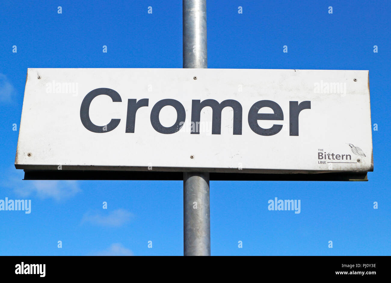 A platform sign for destination information at the North Norfolk ...