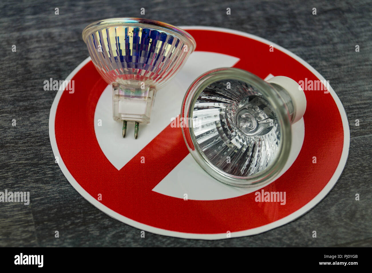Light bulbs prohibited Stock Photo - Alamy