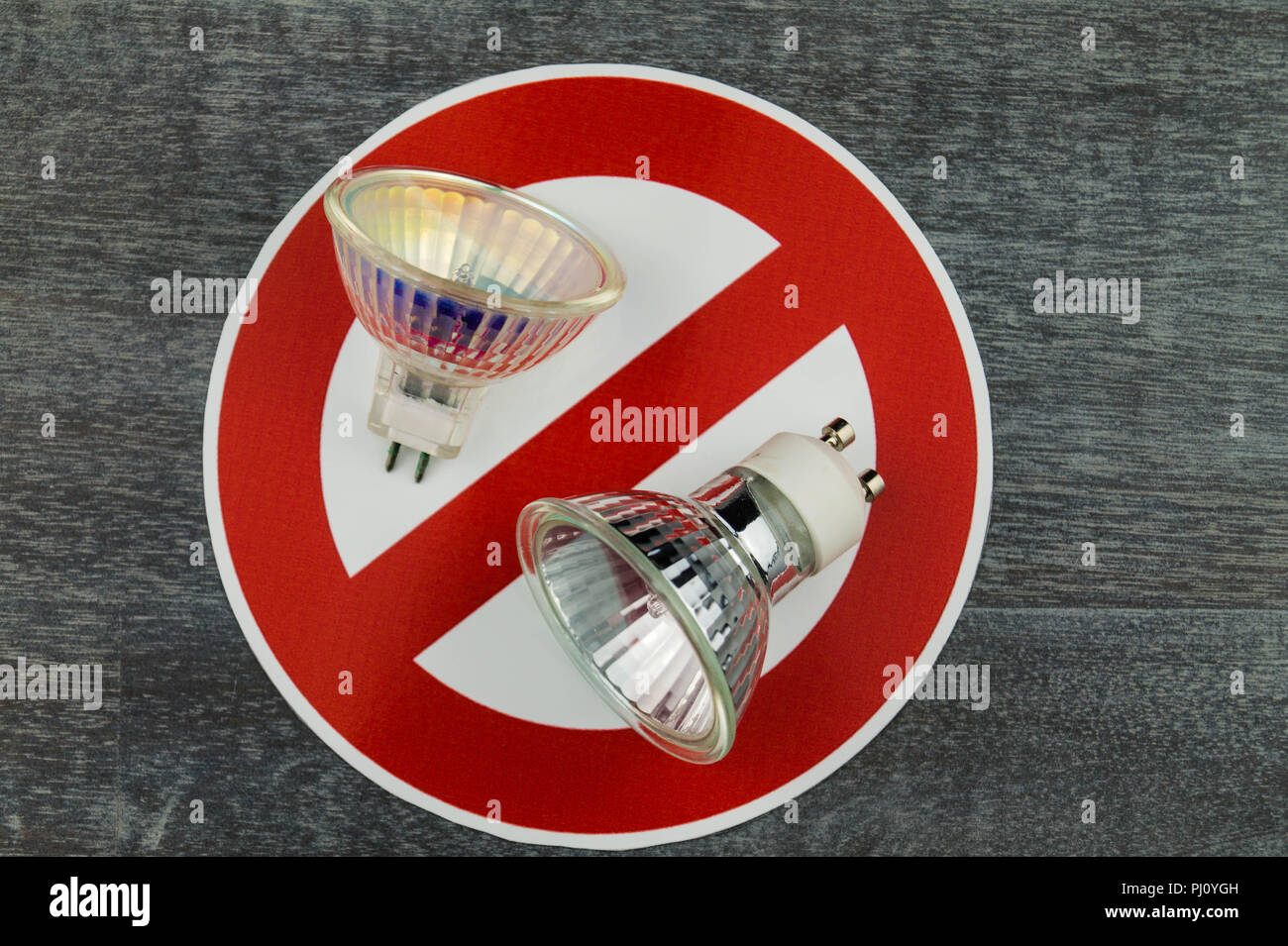 Light bulbs prohibited Stock Photo - Alamy