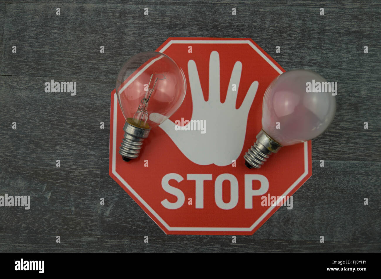 Light bulbs prohibited Stock Photo - Alamy