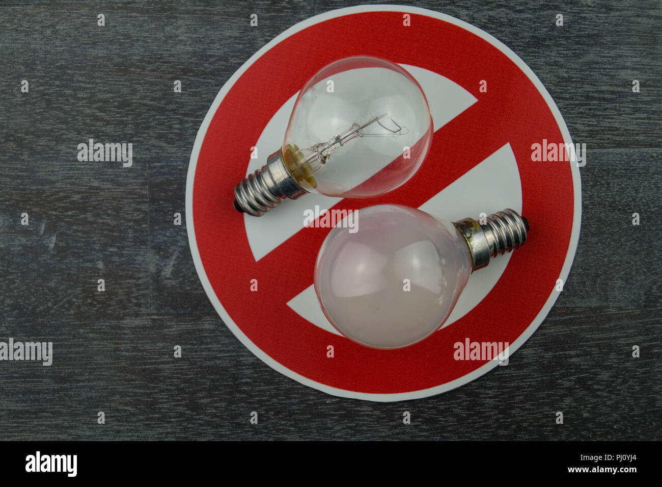 Light bulbs prohibited Stock Photo - Alamy