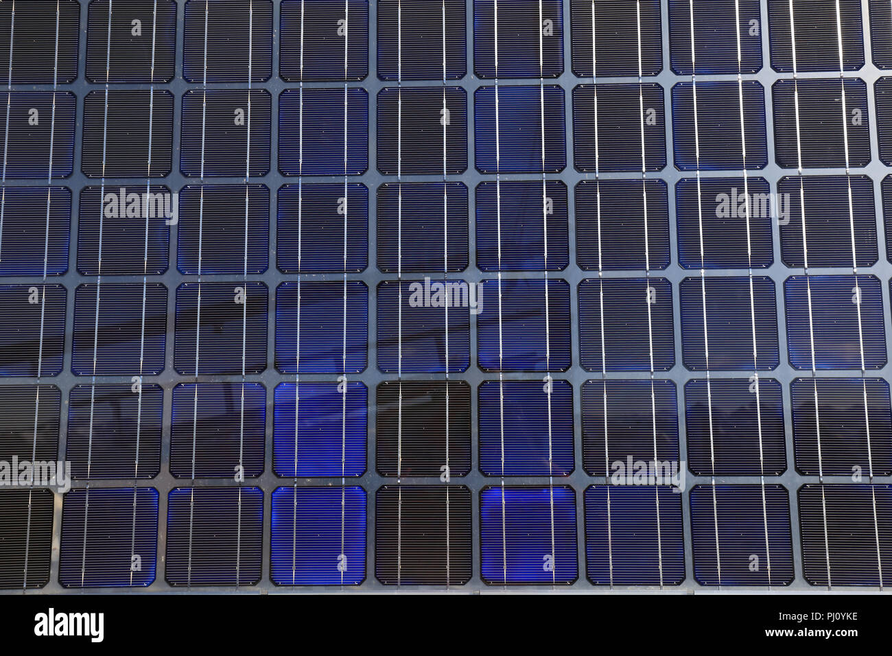 Rooftop solar electric cell array Stock Photo - Alamy