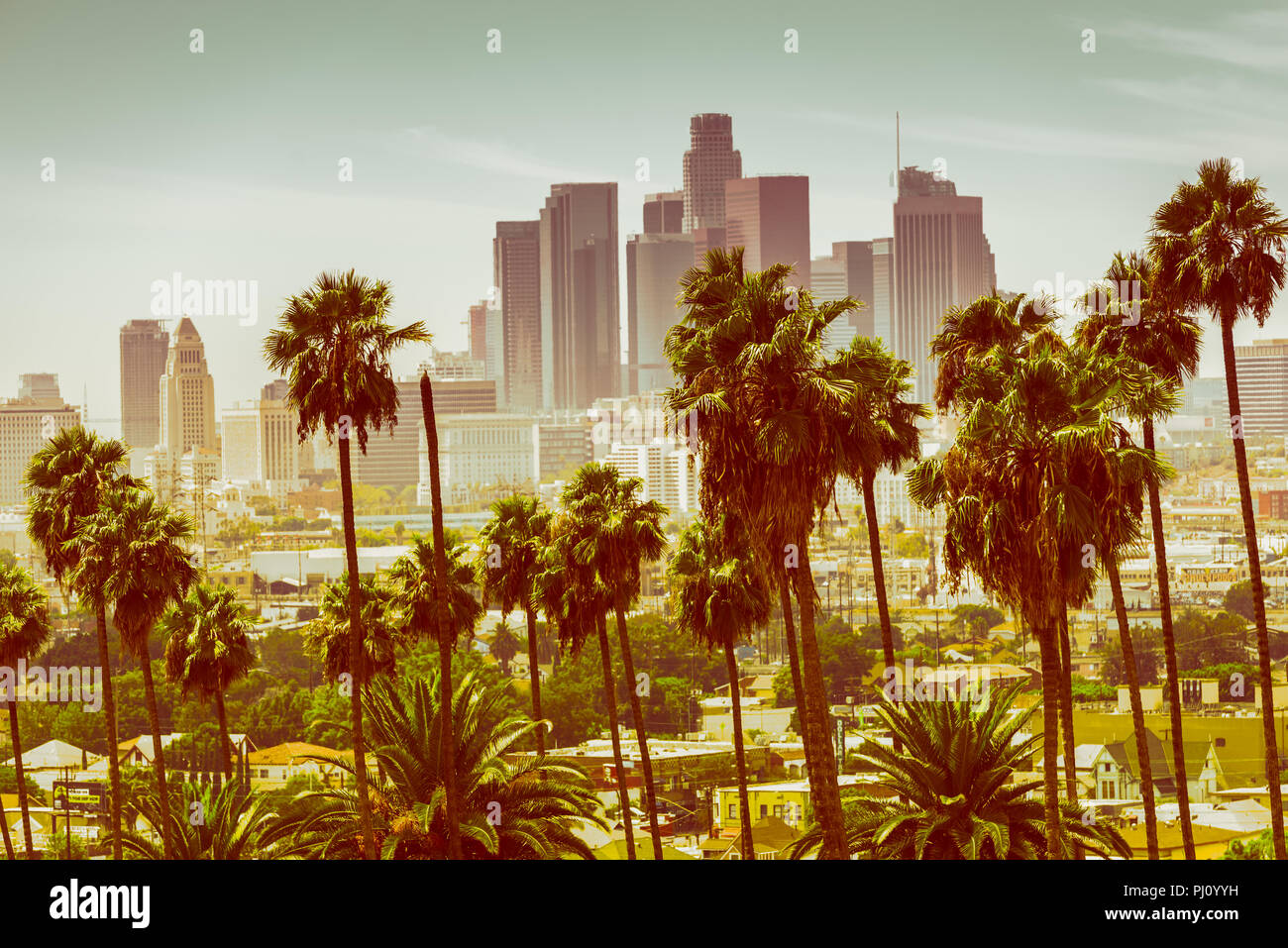 Los angeles downtown panoramic hi-res stock photography and images - Alamy