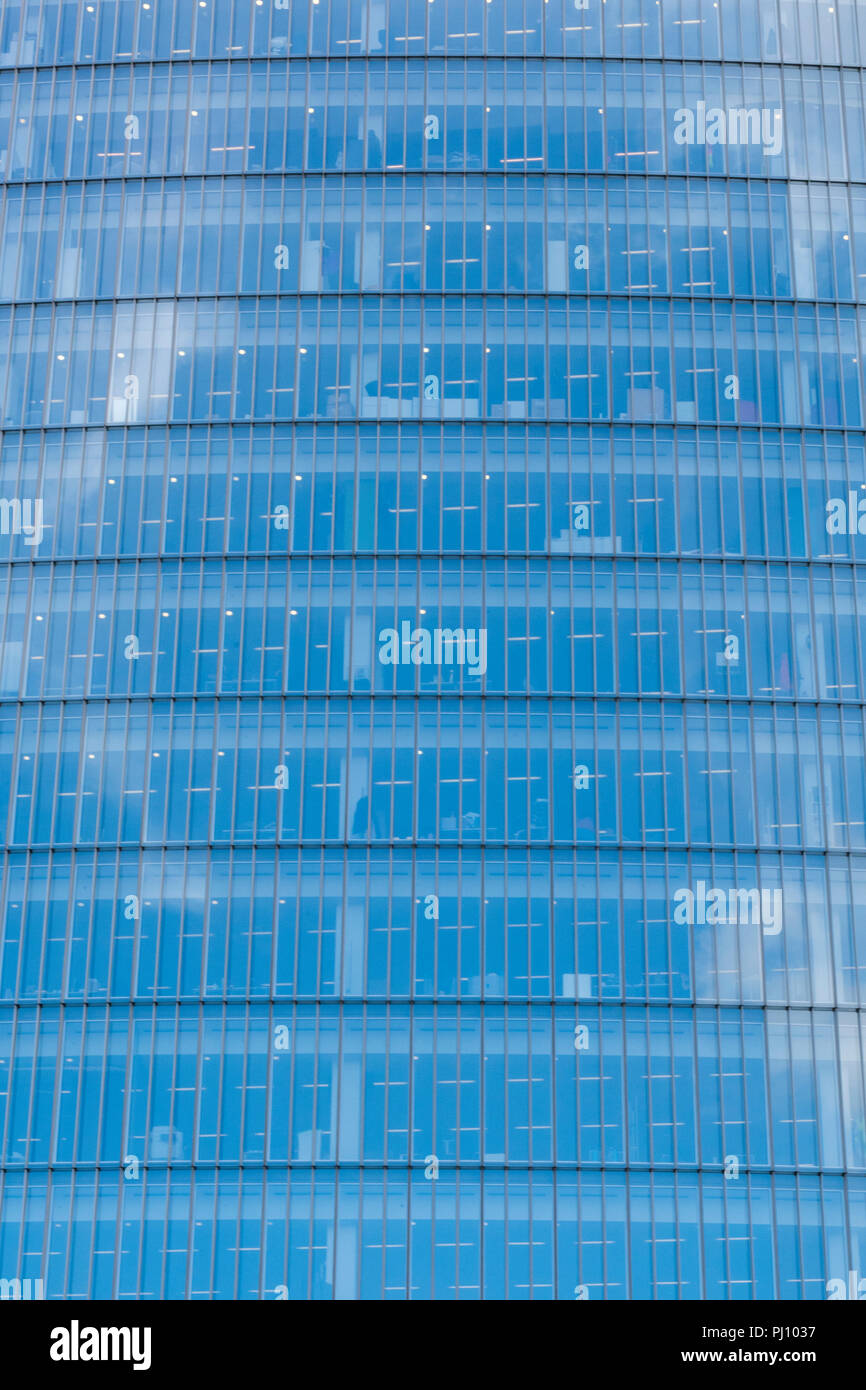 multi-storey office building with glass walls in central london Stock ...