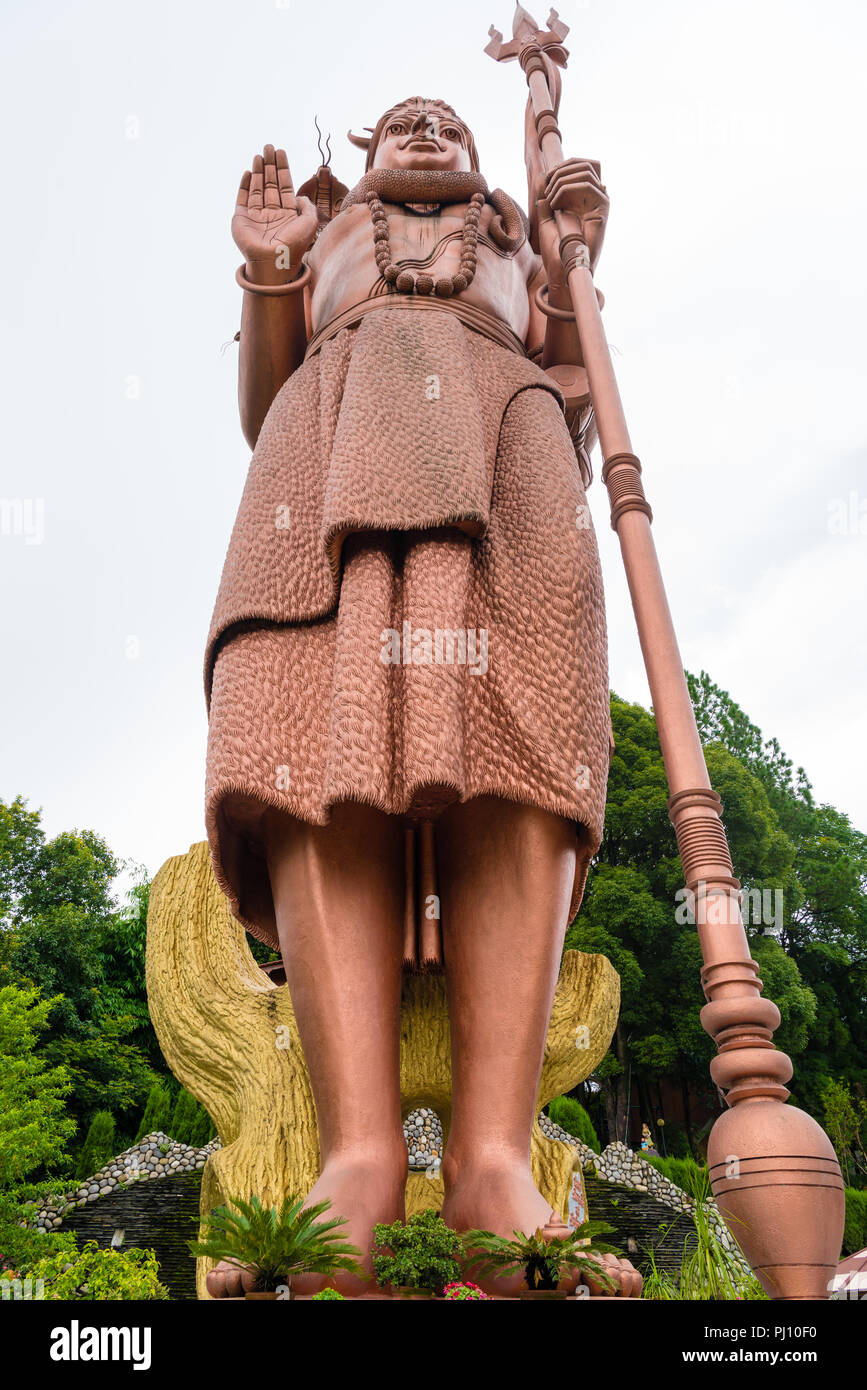 Sanga, Nepal - July 16, 2018 : Kailashnath Mahadev Statue is the world ...