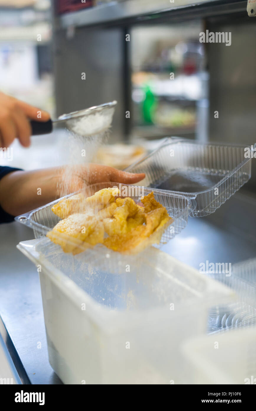 Making sweets fried and baked in the bakery Stock Photo - Alamy