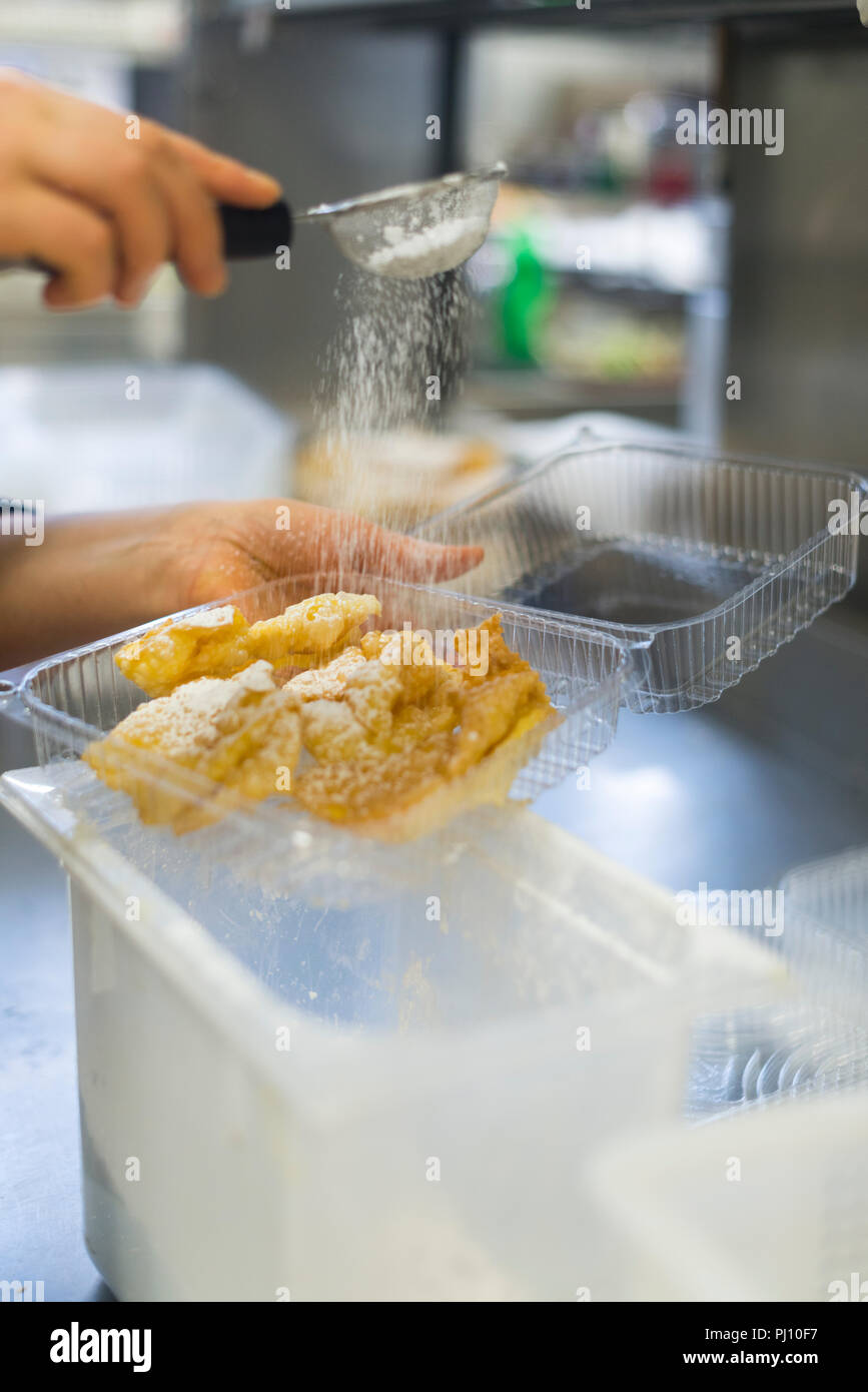 Making sweets fried and baked in the bakery Stock Photo - Alamy