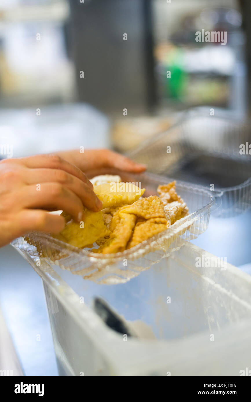 Making sweets fried and baked in the bakery Stock Photo - Alamy