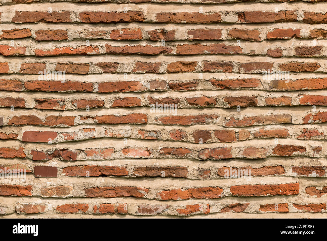 Old red brick wall background texture with high resolution details ...