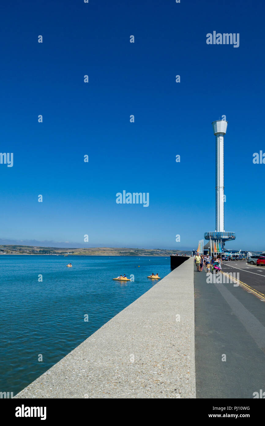 Jurassic Skyline observation tower overlooking Weymouth Bay and the ...