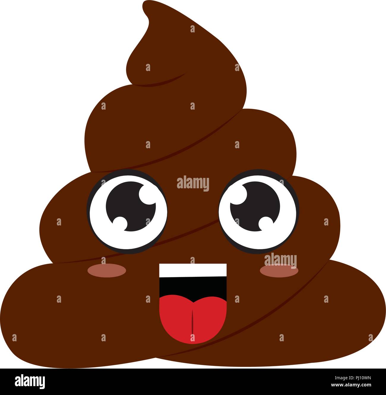 Funny Poop Face Stock Vector Image & Art - Alamy