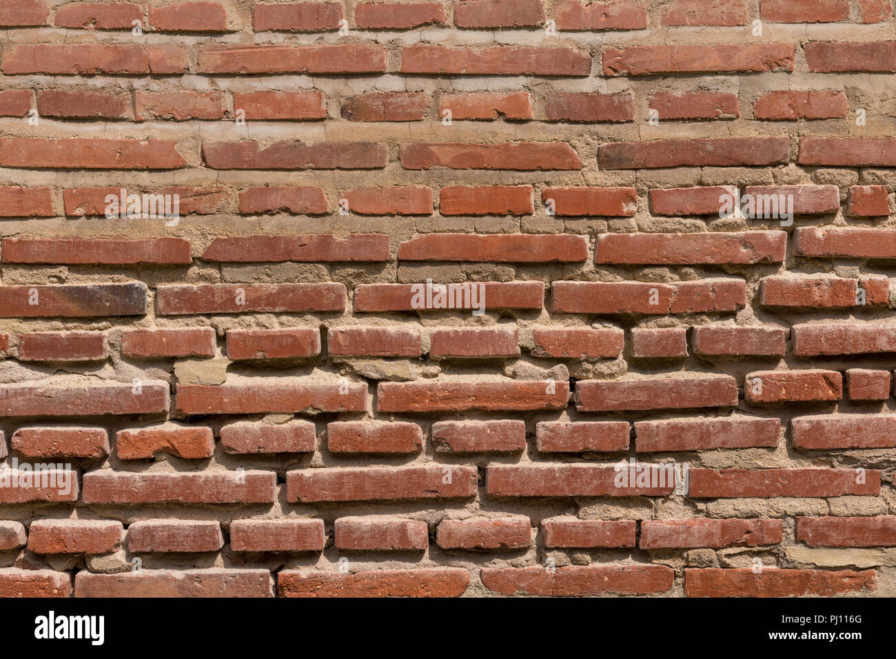 Old red brick wall background texture with high resolution details ...