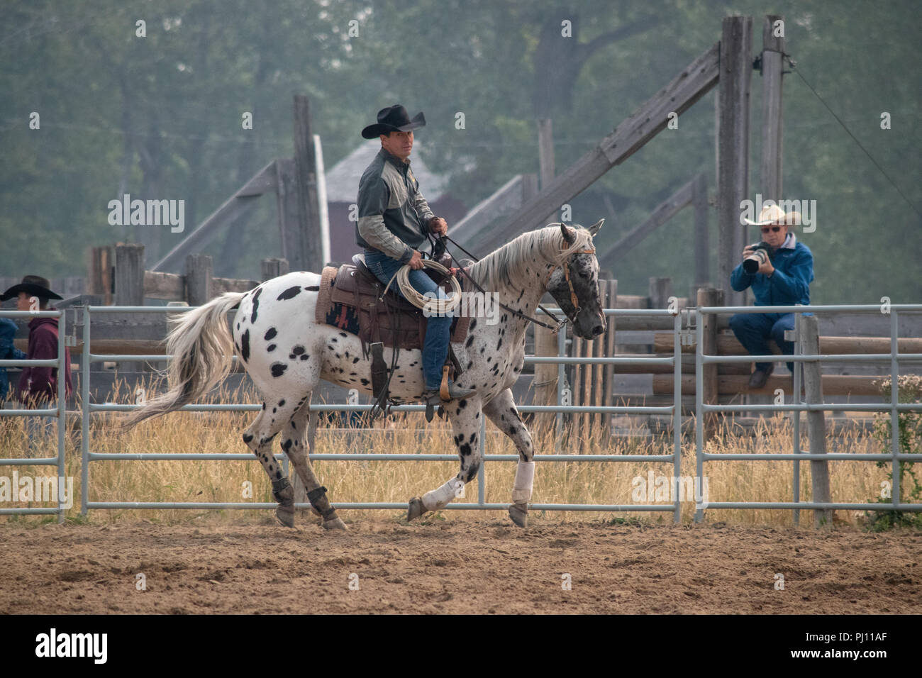 Cowboy competes to the Horse Show Competition at the Bar U Ranch ...