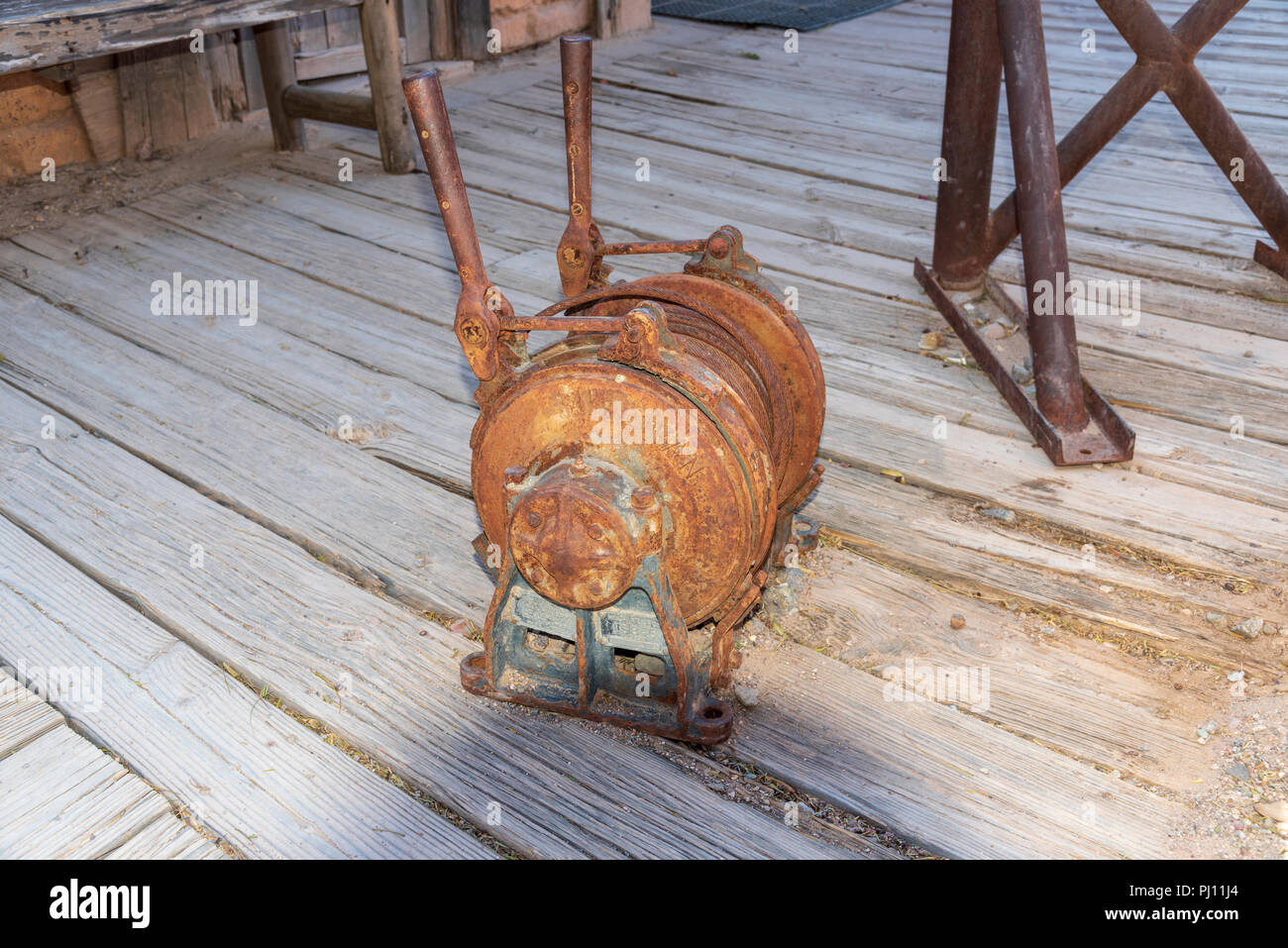 Old rusty breaking system Stock Photo - Alamy