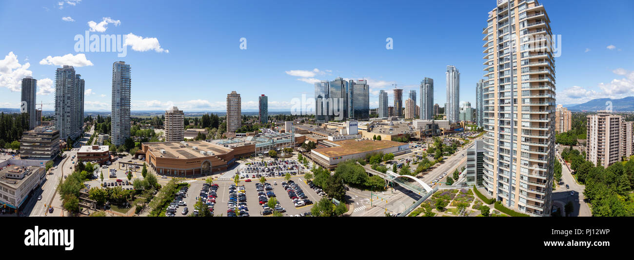 Metrotown, Burnaby, Vancouver, BC, Canada - June 26, 2018: Aerial ...