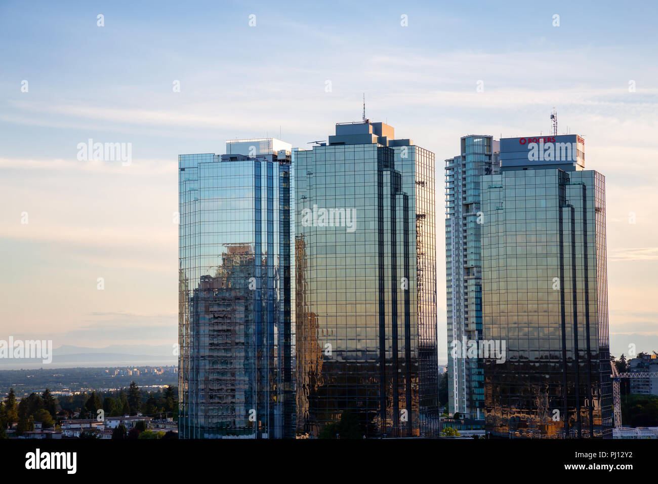 Metrotown, Burnaby, Vancouver, BC, Canada - June 26, 2018: Aerial view ...