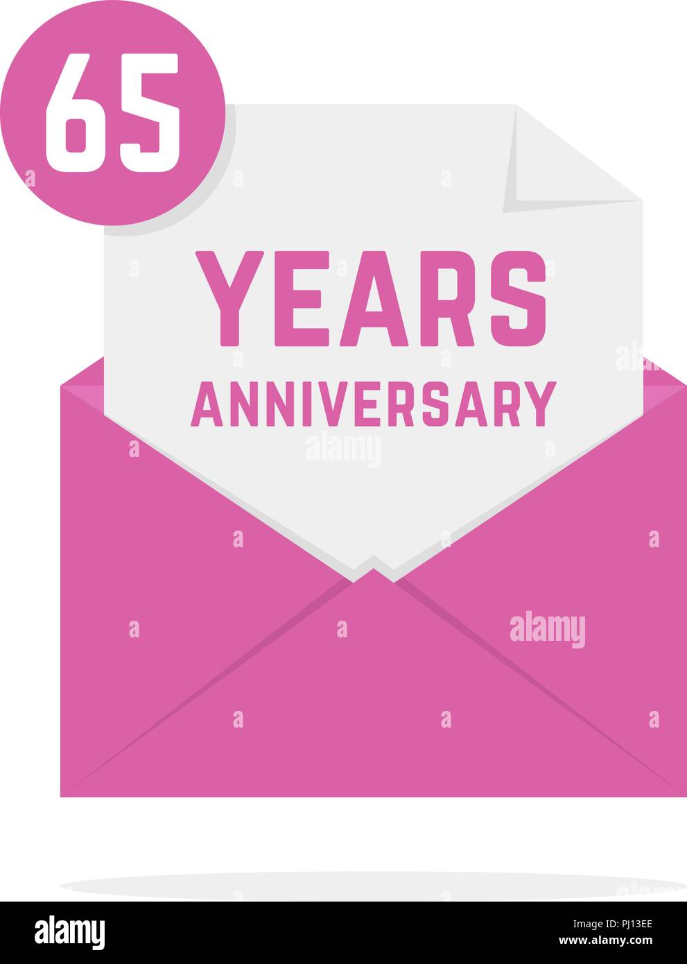 Template logo 65 years anniversary hi-res stock photography and images ...