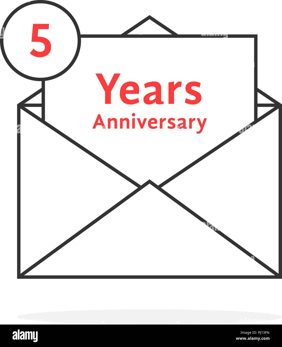 5 year anniversary logo Stock Vector Images - Alamy