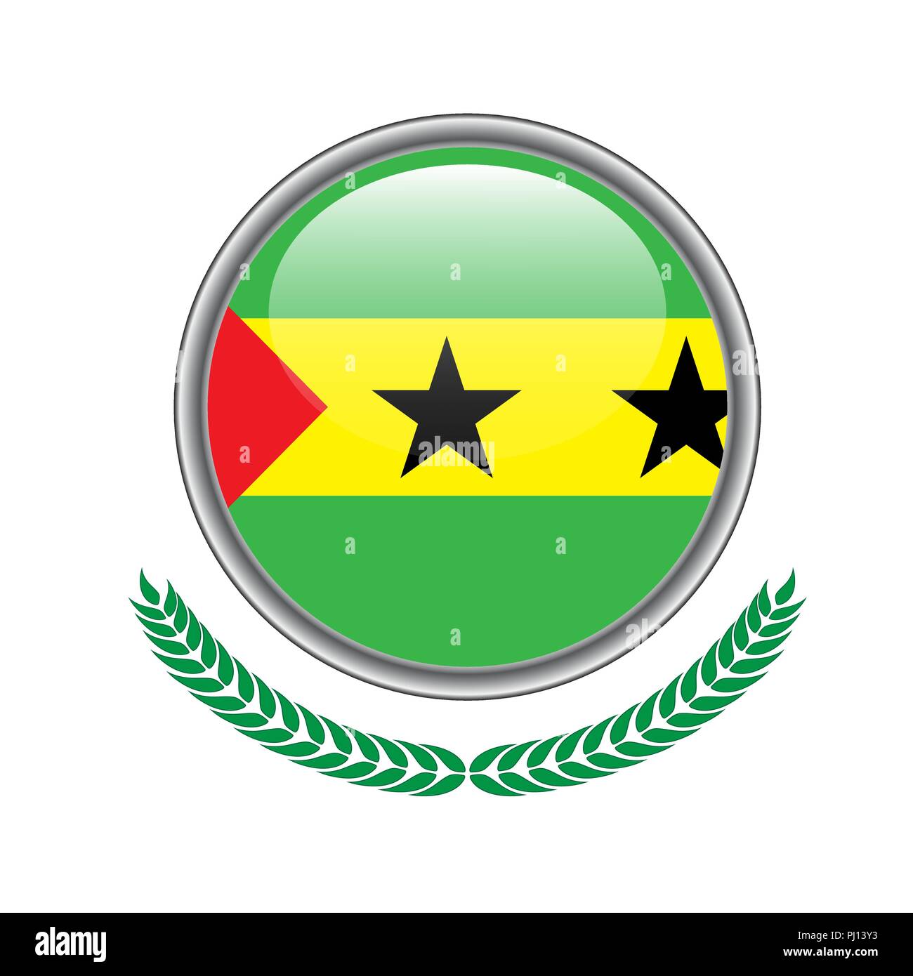 sao-tome-and-principe flag button. sao-tome-and-principe flag icon ...