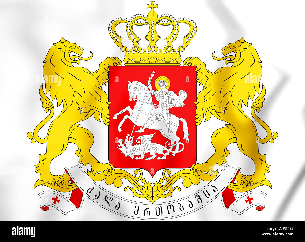 3D Georgia Coat of Arms. 3D Illustration Stock Photo - Alamy