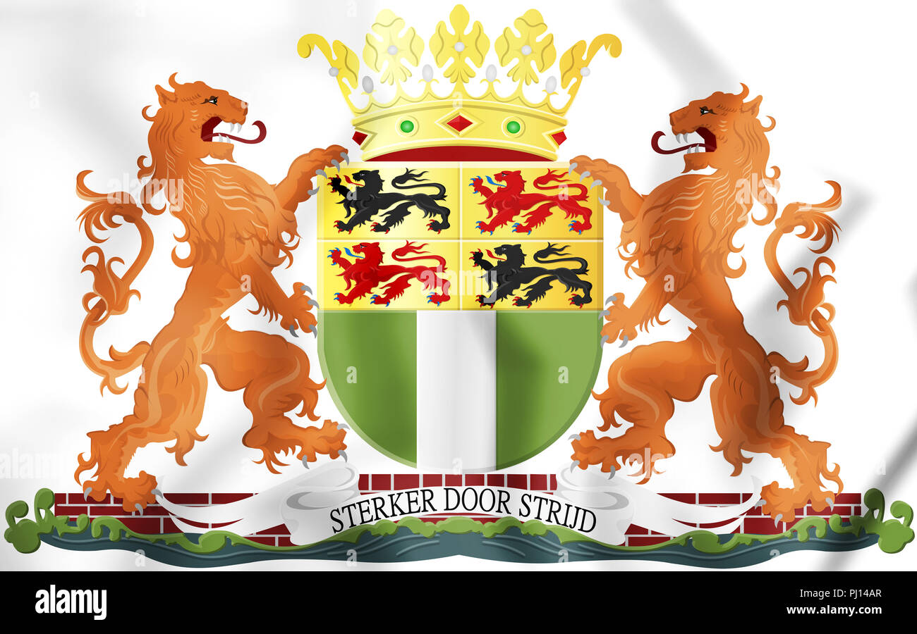 3D Rotterdam coat of arms, Netherlands. 3D Illustration Stock Photo - Alamy