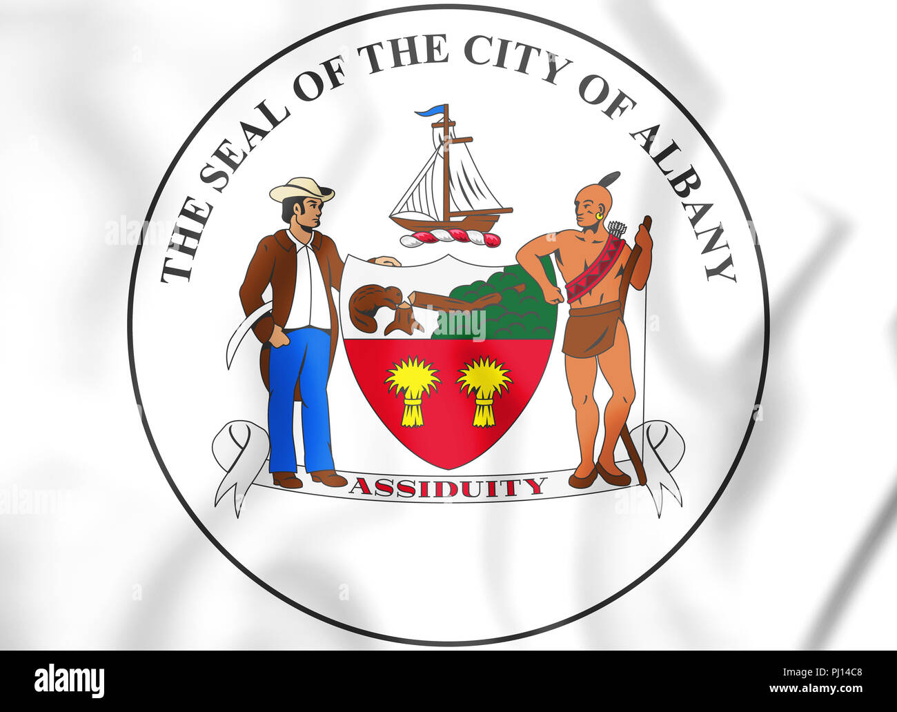 3D Seal of Albany (New York State), USA. 3D Illustration Stock Photo ...