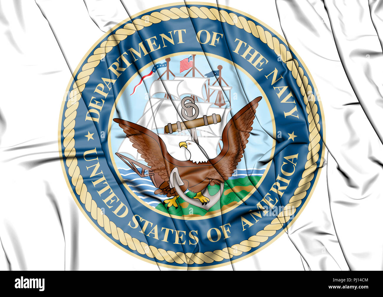 3D Seal of the United States Department of the Navy. 3D Illustration ...