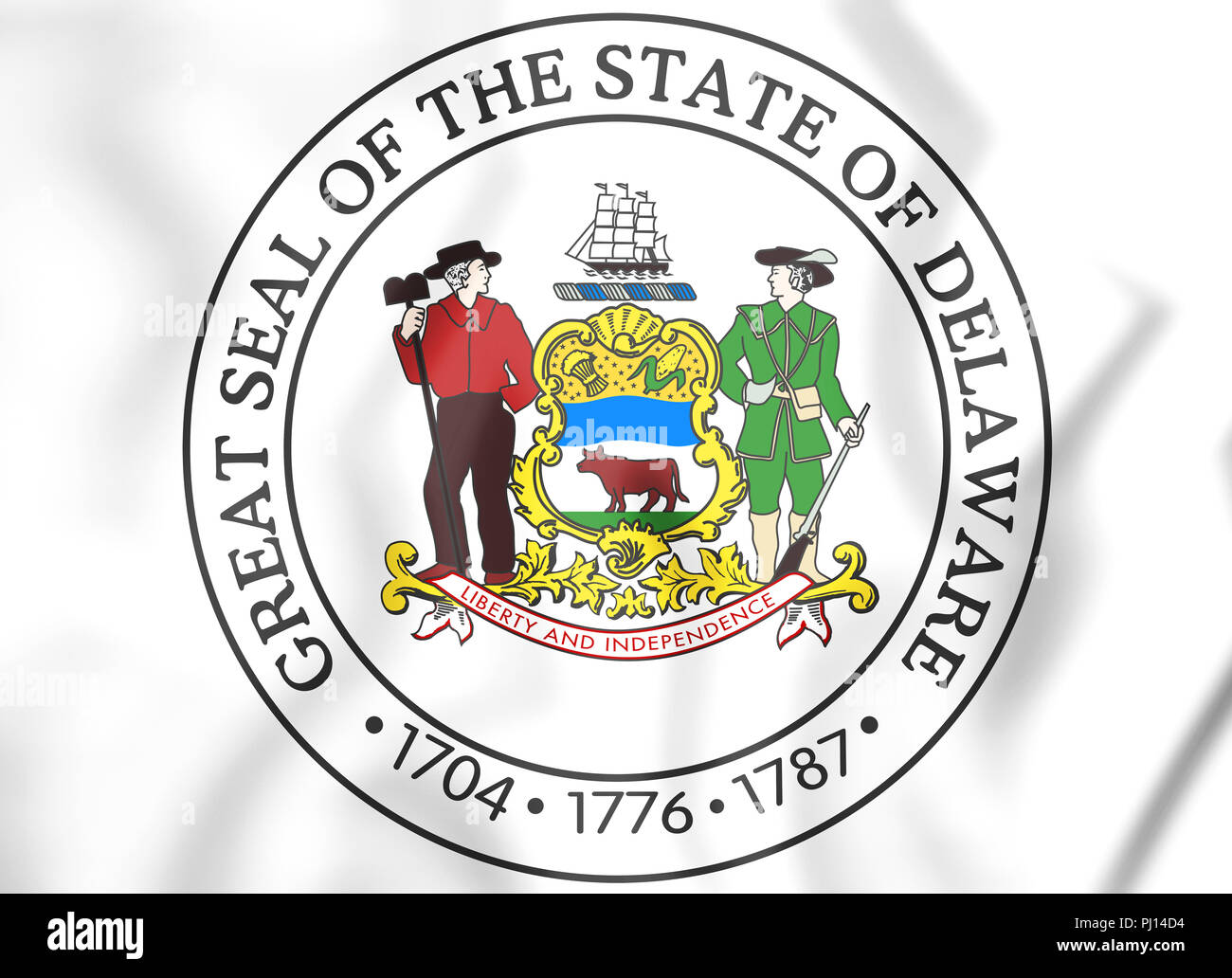 Flag of the delaware seal hi-res stock photography and images - Alamy