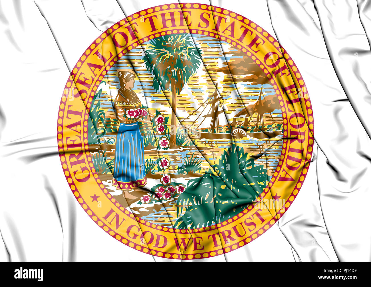 3D State Seal of Florida, USA. 3D Illustration Stock Photo - Alamy