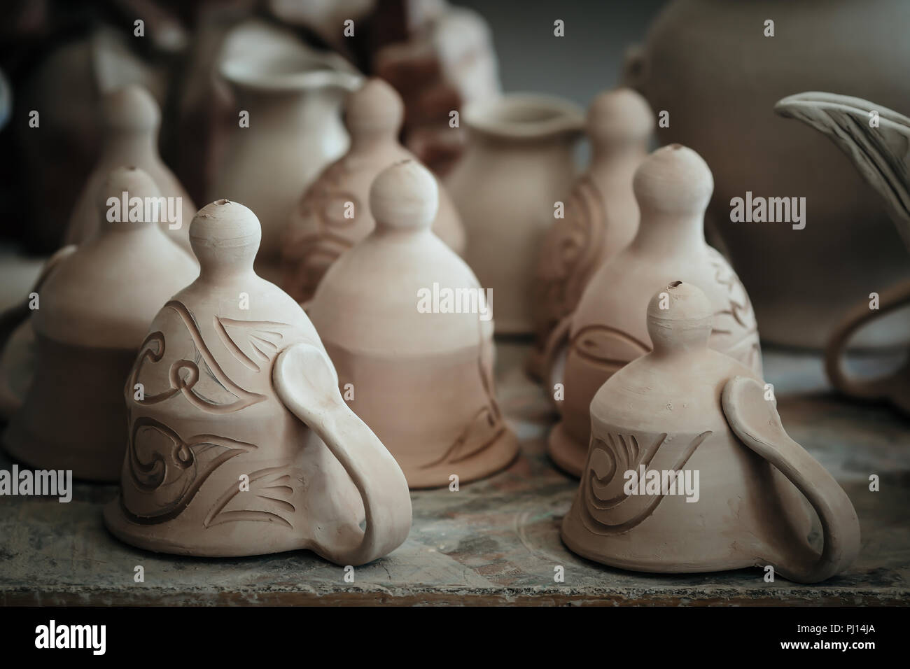 handicraft production of clay products Stock Photo - Alamy
