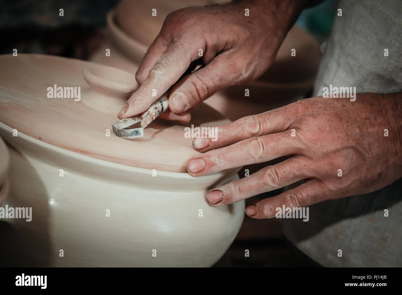 handicraft production of clay products Stock Photo - Alamy