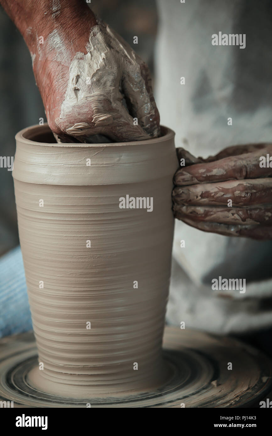 handicraft production of clay products Stock Photo - Alamy