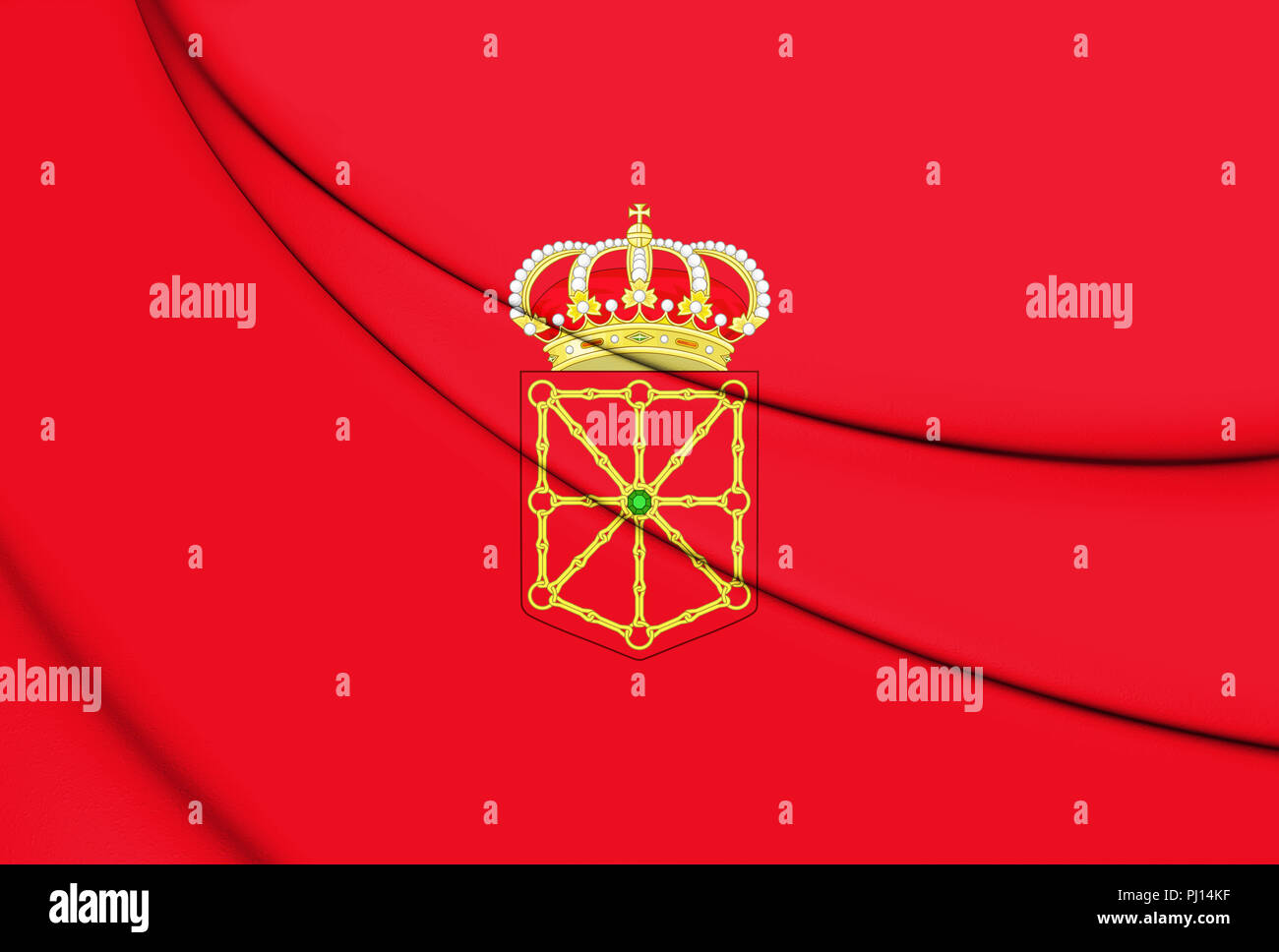 3D Flag of Navarra, Spain. 3D Illustration Stock Photo - Alamy