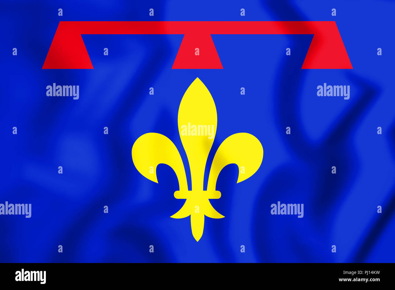 3D Flag of Provence, France. 3D Illustration Stock Photo - Alamy