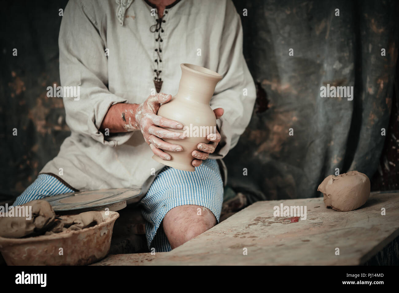 handicraft production of clay products Stock Photo - Alamy