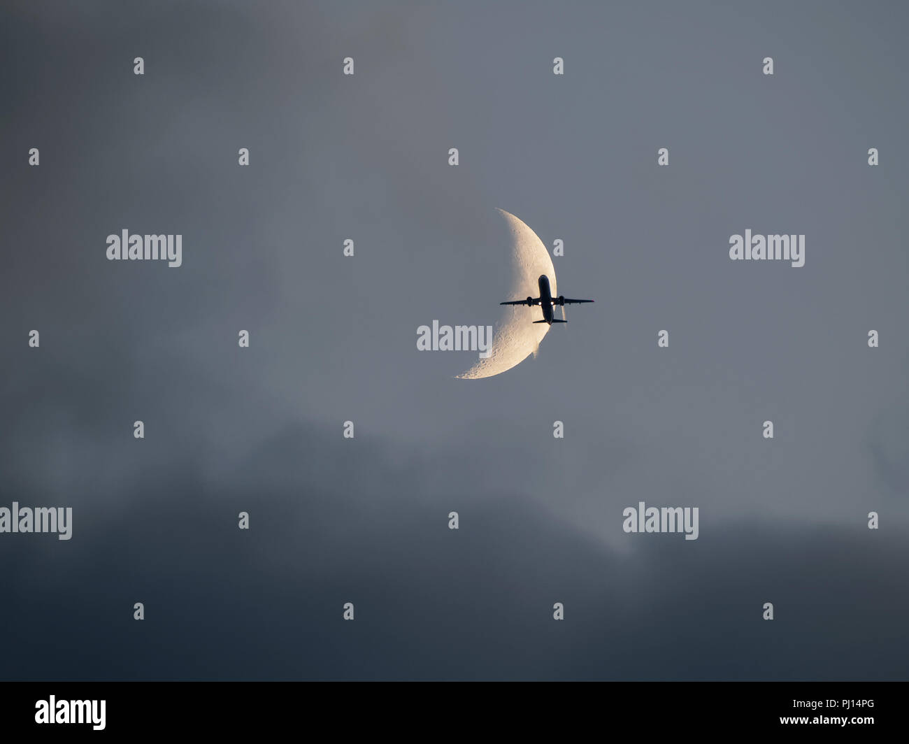 Airplane Moon High Resolution Stock Photography and Images - Alamy