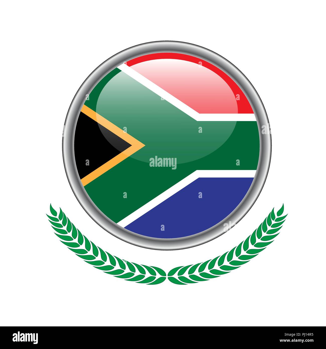 South-africa flag button. South-africa flag icon. Vector illustration ...