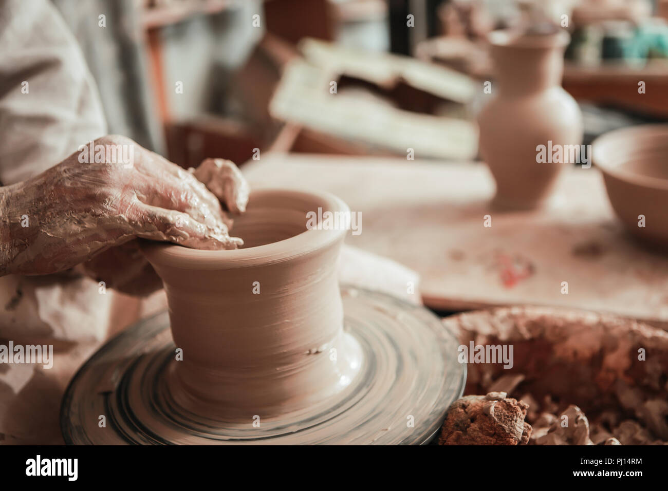 handicraft production of clay products Stock Photo - Alamy