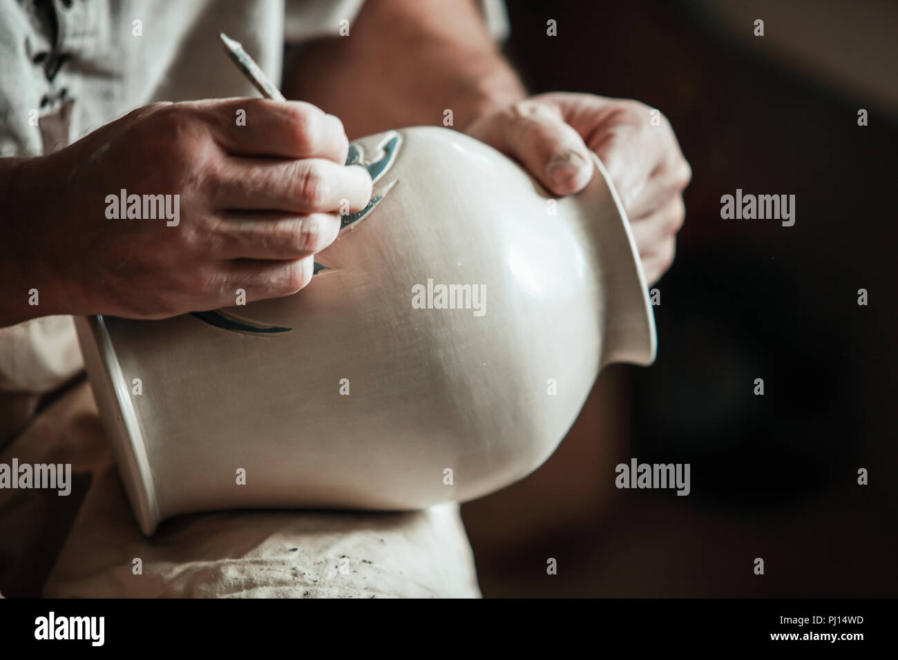 handicraft production of clay products Stock Photo - Alamy