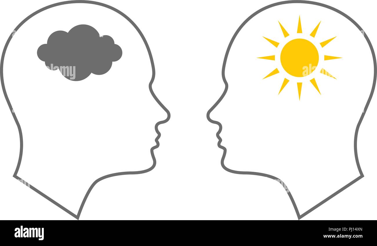 Mental health icon bipolar Cut Out Stock Images & Pictures - Alamy