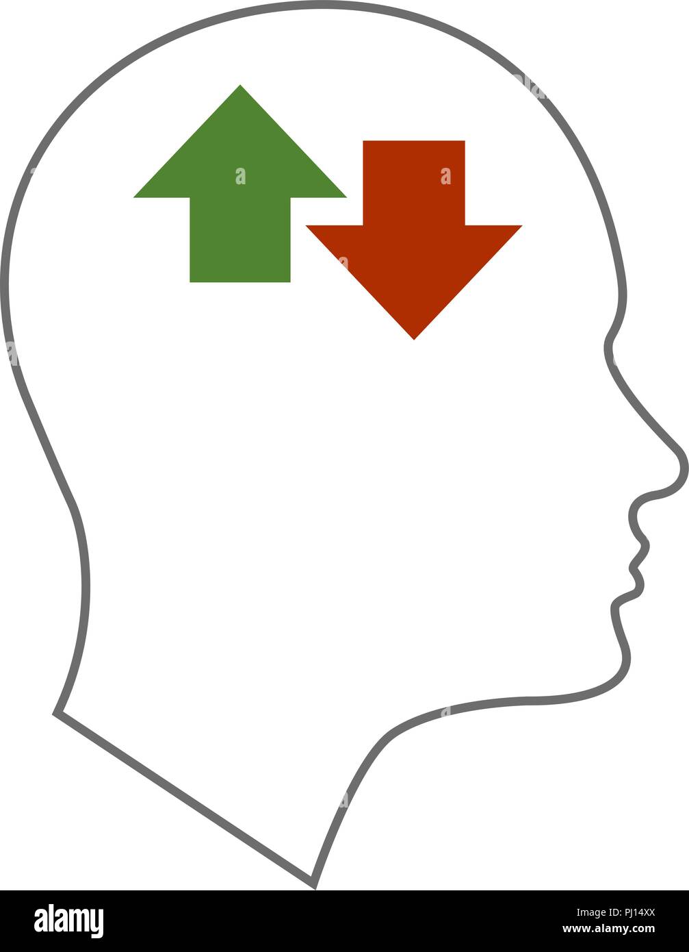 Mental health icon bipolar Stock Vector Images - Alamy