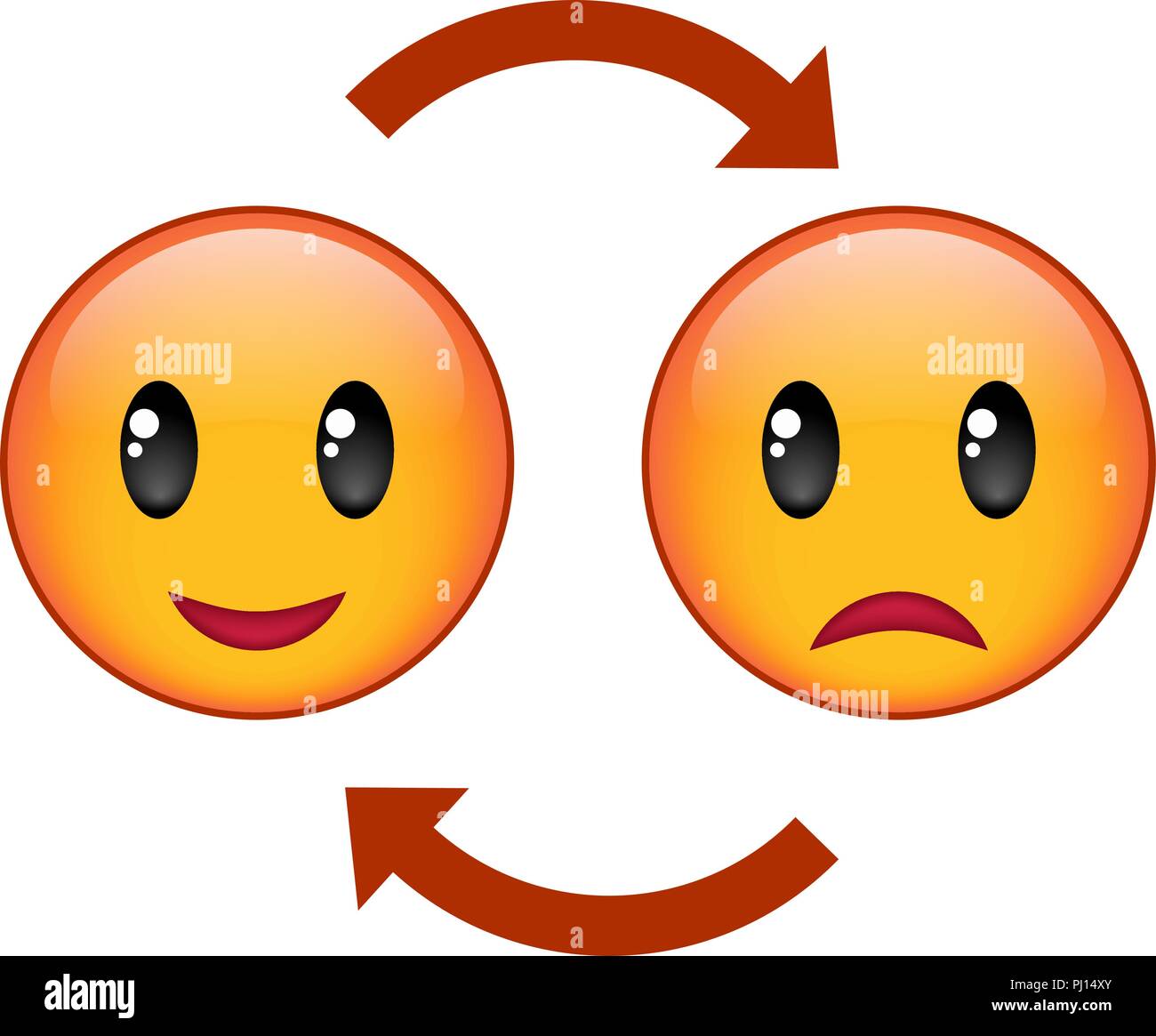 Head icon for bipolar disorder Stock Vector Image & Art - Alamy