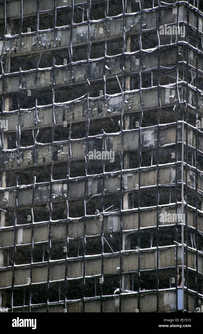4th March 1993 During the Siege of Sarajevo: the burned-out upper ...