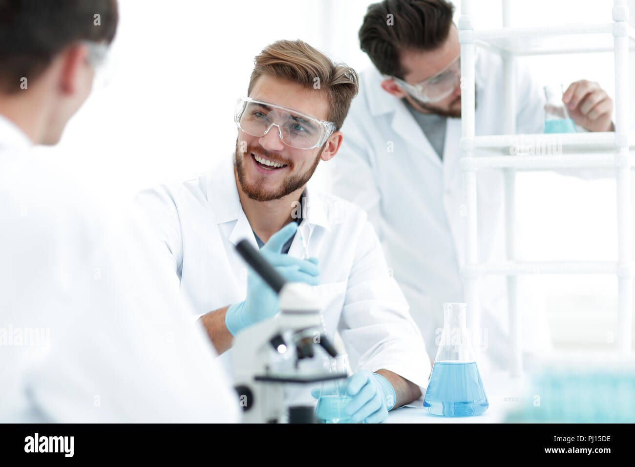 background image science team in the lab Stock Photo - Alamy